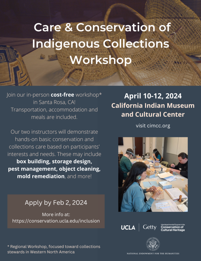 Apply Now: Care & Conservation of Indigenous Collections Workshop ...